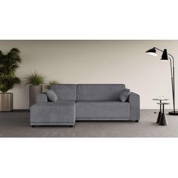 Ecksofa Home Affaire, B:233cm H:80cm T:162cm, grau, 100% Polyester, Wohnzimmer, Sofas, "TAMMO", L-Form