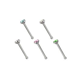 Adelia&acute;s ADELIA ́S Damen Nasenpiercing "Piercing Piercing Nasenpiercing", bunt, Titan, Piercings, Titan Piercing 5 bunte Nasenstecker im Set mit Stopper, Stab
