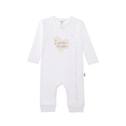 Liliput Jungen Jumpsuit "Geliebtes Wunder", Gr. 74, wei&szlig;, 100% Baumwolle, Overalls, mit praktischer Druckknopfleiste