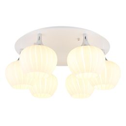Globo LIGHTING Deckenleuchte "MAXY", &Oslash; 18cm H: 26cm, 1 Stk.wei&szlig;, Wohnzimmer, Leuchten, Deckenlampe/Glas klar/&oslash;: 650mm/Dekorillen/Wohnzimmer/Esszimmer