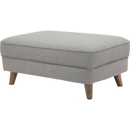 Hocker Home Affaire, B:102cm H:44cm T:60cm, grau, Struktur weich (100% Polyester);Samtoptik (100% Polyester), Wohnzimmer, Hocker, "Copenhagen",