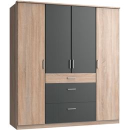 Kleiderschrank wimex, B:180cm H:199cm T:58cm, grau, Schlafzimmer, Schr&auml;nke, "Click", ohne Spiegel