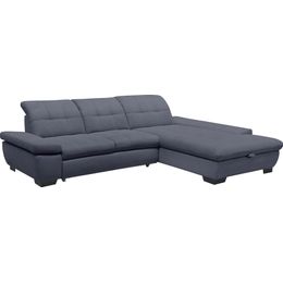 Ecksofa Alina, B:271cm H:90cm T:204cm, grau, Wohnzimmer, Sofas, "Salima", Inklusive R&uuml;ckenlehnenverstellung