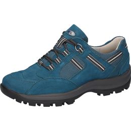 Waldl&auml;ufer WALDL&Auml;UFER Damen Schn&uuml;rschuh "HOLLY", Gr. 4,5, blau, Nubukleder, Textil, kontrastfarbene Details, Schuhe, Bequemschuh, Halbschuh, Outdoorschuh in