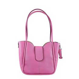 Damen Schultertasche "Nizza", Collezione Alessandro, pink, Leder, Taschen, aus weichem Leder, Made in Italy