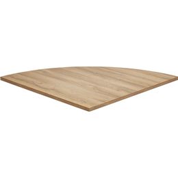 Ansteckplatte FMD, B:80cm H:2,2cm T:80cm, braun, Holzwerkstoff, Ansatztischplatten, "Calvi"