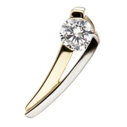 Jobo Damen Kettenanh&auml;nger "Anh&auml;nger Goldanh&auml;nger 18 mm", Gelbgold 333gelbgold 333, wei&szlig;, Gelbgold 333, Schmuckanh&auml;nger, 333 Gold bicolor mit Zirkonia