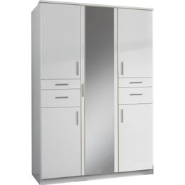 Kleiderschrank wimex, B:135cm, wei&szlig;, Schlafzimmer, Schr&auml;nke, "Koblenz", mit Accessoire-Schubk&auml;sten