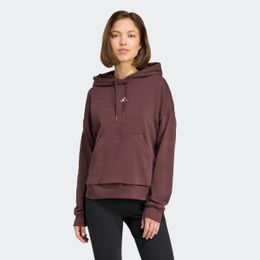 Damen Kapuzensweatshirt "ESSENTIALS SMALL LOGO FEEL COZY HOODIE", wei&szlig;, Gr. S, adidas Sportswear, Obermaterial: 70% Baumwolle, 30% Polyester,