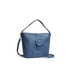 Damen Schultertasche "Raffi", Collezione Alessandro, blau, Lederimitat, Taschen, aus griffechtem Lederimitat