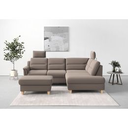 Sit & More Ecksofa SIT & MORE, B:251cm H:90cm T:187cm, grau, Wohnzimmer, Sofas, "Far&ouml; L-Form", inklusive Federkern, wahlweise mit Bettfunktion und Bettkasten