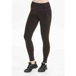 Endurance Damen Lauftights "TATHER", braun, Gr. 42, unifarben, 75% Nylon, 25% Elasthan, Hosen, mit mittlerer Kompression
