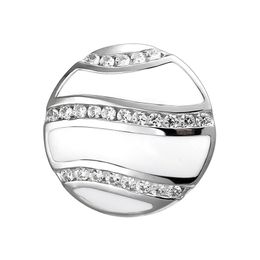 Jobo Damen Kettenanh&auml;nger "Anh&auml;nger rund Silberanh&auml;nger 23 mm", Silber 925 (Sterlingsilber)wei&szlig;, wei&szlig;, Silber 925 (Sterlingsilber), Schmuckanh&auml;nger,