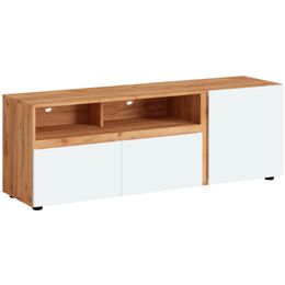Lowboard Home Affaire, B:148,7cm H:52,5cm T:39,6cmeiche kraft gold, wei&szlig; alpin, Holzwerkstoff, MDF, Wohnzimmer, Sideboards, "Morongo", Breite ca. 149