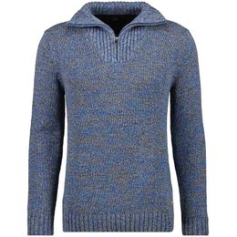 Ragman Herren Troyer, blau, Gr. XXXL, 100% Baumwolle, Pullover