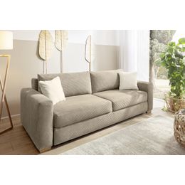 Jockenh&ouml;fer Schlafsofa, B:237cm T:104cm, beige, JOCKENH&Ouml;FER GRUPPE, Korpus: 100% Polyester;Kissen: 100% Polyester, Jugendzimmer, Sofas, "Micha",