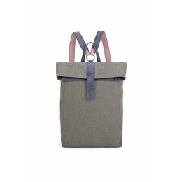 Damen Cityrucksack "Izzy03", Fritzi aus Preussen, gr&uuml;n, Baumwolle, Kunstfaser, Rucks&auml;cke, mit stufenlosvertellbaren Tr&auml;gern