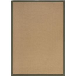Teppich FLAIR RUGS, B:200cm H:3mm L:290cm, gr&uuml;n, Jute, Kunstfaser, Wohnzimmer, Teppiche, "Kira mit Fischgr&auml;tmuster, aus Jute"