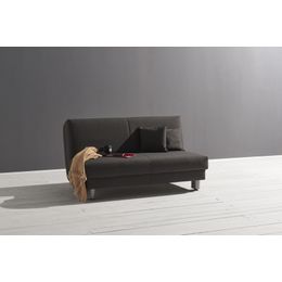 ell+ell Schlafsofa ELL + ELL, B:160cm T:100cm, grau, Jugendzimmer, Sofas, "Enny", Liegefl&auml;che Breite 155 cm, Liegeh&ouml;he 40 cm, F&uuml;&szlig;e alufarben