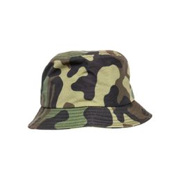 Flexfit Herren Flex Cap "Flexfit Bucket Hat Camo Bucket Hat"gr&uuml;ncamouflage, 100% Polyester, Caps