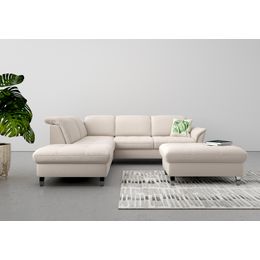 Sit & More Ecksofa SIT & MORE, B:261cm T:224cm, grau, 95% Polyester, 5% Polyamid, Wohnzimmer, Sofas, "Maggiore L-Form", wahlweise mit Kopfteilverstellung,