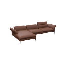 Ecksofa FLEXLUX, B:340cm H:88cm T:182cm, braun, Wohnzimmer, Sofas, "Salino, Funktionssofa mit Recamiere, Relaxsofa, Ecksofa", Sofa mit Arm- und