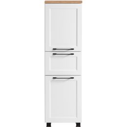 Midischrank Welltime, B:40cm H:130cm T:35cm, wei&szlig;, MDF, Badezimmer, Schr&auml;nke, "Lana", Badm&ouml;bel, 40 cm breit