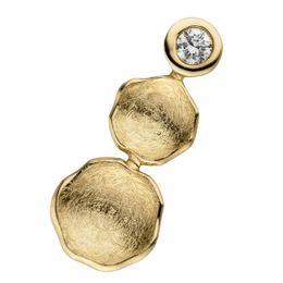 Jobo Damen Kettenanh&auml;nger "Anh&auml;nger Goldanh&auml;nger", SI = kleine Einschl&uuml;sse, Diamanten Gelbgold 585gelbgold 585, Diamanten, Gelbgold 585,