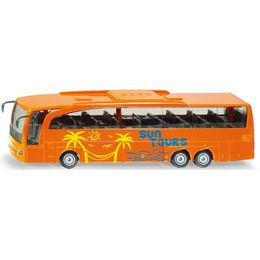 Siku Kinder Spielzeug-Bus "Siku Super, Mercedes-Benz Travego Reisebus (3738)", orange, Kunststoff, Metall, B:6cm H:7cm T:26cm, Spielzeugfahrzeuge