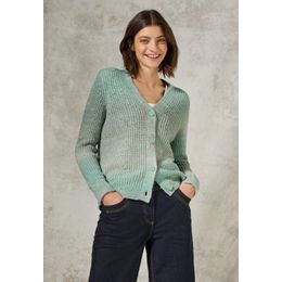 Cecil Damen Cardigan, gr&uuml;n, Gr. XXL, unifarben, Web, 58% Baumwolle, 34% Polyacryl, 8% Polyester, Strickjacken, mit Knopfleiste