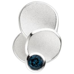 Jobo Damen Kettenanh&auml;nger "Anh&auml;nger Silberanh&auml;nger 27 mm", Silber 925 (Sterlingsilber)blau, blau, Silber 925 (Sterlingsilber), Schmuckanh&auml;nger, 925