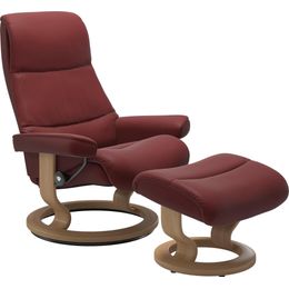 Fu&szlig;hocker stressless, B:57cm H:40cm T:47cm, rot, Leder BATICK: BATICK ist ein leicht korrigiertes, durchgef&auml;rbtes und genarbtes M&ouml;belleder, bei dem