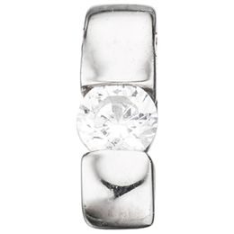 Kettenanh&auml;nger Jobo "Anh&auml;nger Silberanh&auml;nger 13 mm", silber 925, wei&szlig;, Schmuckanh&auml;nger, Damen, Silber 925 (Sterlingsilber), Kettenanh&auml;nger, 925 Silber rhodiniert mit Zirkonia