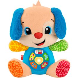 Fisher-Price Kinder Kuscheltier "Lernspa&szlig; H&uuml;ndchen (D, F, E, I, DU)", bunt, Pl&uuml;schfiguren, mit Licht- und Soundeffekten
