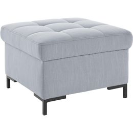 Hocker OTTO products, B:64cm H:43cm T:64cm, silber, Struktur (100% recyceltes Polyester aus PET-Flaschen);Luxus-Microfaser weich (100% recyceltes