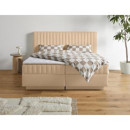 Boxbett HOMSY BY ANA JOHNSON "Moonio inkl. Bettkasten", beige, B:207cm L:214cm, Komplettbetten, erh&auml;ltlich in verschiedenen Breiten und H&auml;rtegraden