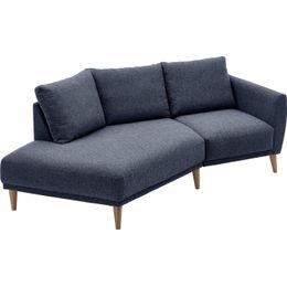 2,5-Sitzer, B:220cm H:80cm T:127cm, grau, ATLANTIC HOME COLLECTION, 79% PES; 21% PP, Sofas, "Elvis", Polsterecke mit offenem Ende im skandinavischen