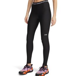 Under Armour Damen Trainingstights "HEATGEAR LEGGING"ultimate schwarz,, wei&szlig;, Gr. L, Obermaterial: 87% Polyester, 13% Elasthan, Hosen, f&uuml;r