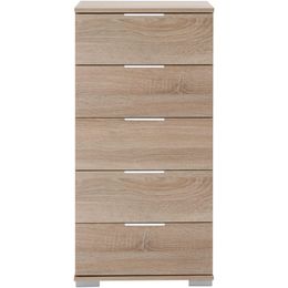 Schubkastenkommode wimex, B:49cm H:102cm T:41cm, braun, Sideboards, "Easy", mit 5 Schubladen