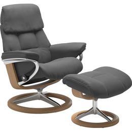 Relaxsessel stressless, B:88cm H:101cm T:78cm, grau, Leder BATICK: durchgef&auml;rbtes und genarbtes M&ouml;belleder;Leder PALOMA: durchgef&auml;rbtes