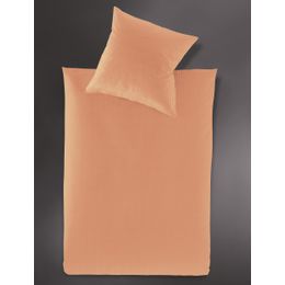 Bettw&auml;sche Irisette, orange, Interlock-Jersey, Obermaterial: 100% Baumwolle, Bettw&auml;sche, "Lumen 8129", hochwertig und traumhaft weich