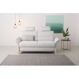 3-Sitzer Home Affaire, B:186cm H:90cm T:89cm, silber, 98% Polyester 2% Polyamid, Sofas, "Westerland", Federkern-Polsterung. wahlweise mit