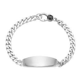 Herren Armband "Identy-Armband, Panzerkette, Silber 925", 21cm, Silber 925 (Sterlingsilber), silber, Giorgio Martello MILANO, Silber 925