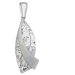 Kettenanh&auml;nger Jobo "Anh&auml;nger Silberanh&auml;nger geh&auml;mmert 28 mm", silber 925, Schmuckanh&auml;nger, Damen, Silber 925 (Sterlingsilber), Kettenanh&auml;nger, 925 Silber rhodiniert