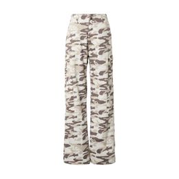 Karl Kani Damen Cargohose "Karl Kani Signature Camo Cargo Pants"taupe, sand, sanftes wei&szlig;, Gr. M, 100% Baumwolle, Hosen