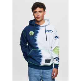 Recovered Herren Kapuzensweatshirt "NFL Seahawks Ink Dye Effect On", blau, Gr. S, bedruckt, 100% Baumwolle, Sweatshirts, f&uuml;r alle Seattle