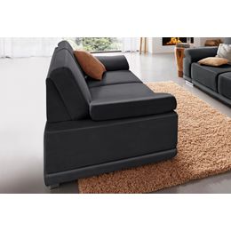Sit & More 2,5-Sitzer SIT & MORE, B:191cm H:80cm T:99cm, schwarz, Struktur ( 100% Polyester);Struktur fein ( 90% Polyester; 10% Polyamid);Luxus-Microfaser