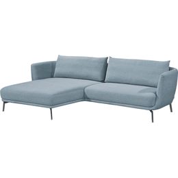 Sch&ouml;ner Wohnen Kollektion Ecksofa, B:270cm H:71cm T:160cm, blau, SCH&Ouml;NER WOHNEN-KOLLEKTION, 16% Baumwolle, 79% Polyester, 5% Polyacryl, Wohnzimmer, Sofas, "Pearl, zeitlos und