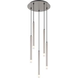 Globo LIGHTING H&auml;ngeleuchte "RYAN", &Oslash; 2,5cm H: 120cm, 1 Stk.nickel matt, Wohnzimmer, Leuchten, H&auml;ngelampe/Pendelleuchte/Esszimmer/Wohnzimmer/Esstisch