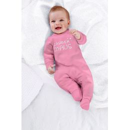 Kidsworld Baby Schlafoverall "Zaubermaus", Gr. 74, rosa, Interlock, Obermaterial: 100% Baumwolle, bedruckt, Basic, Overalls, aus Bio-Baumwolle
